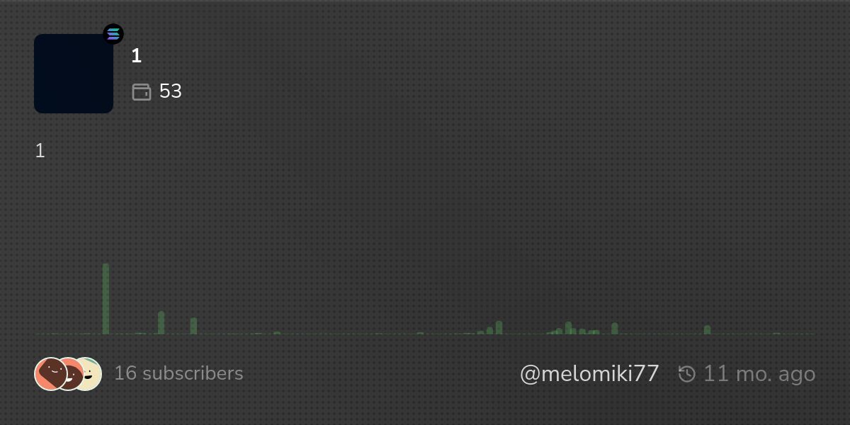 1 | Solana | Chain.fm