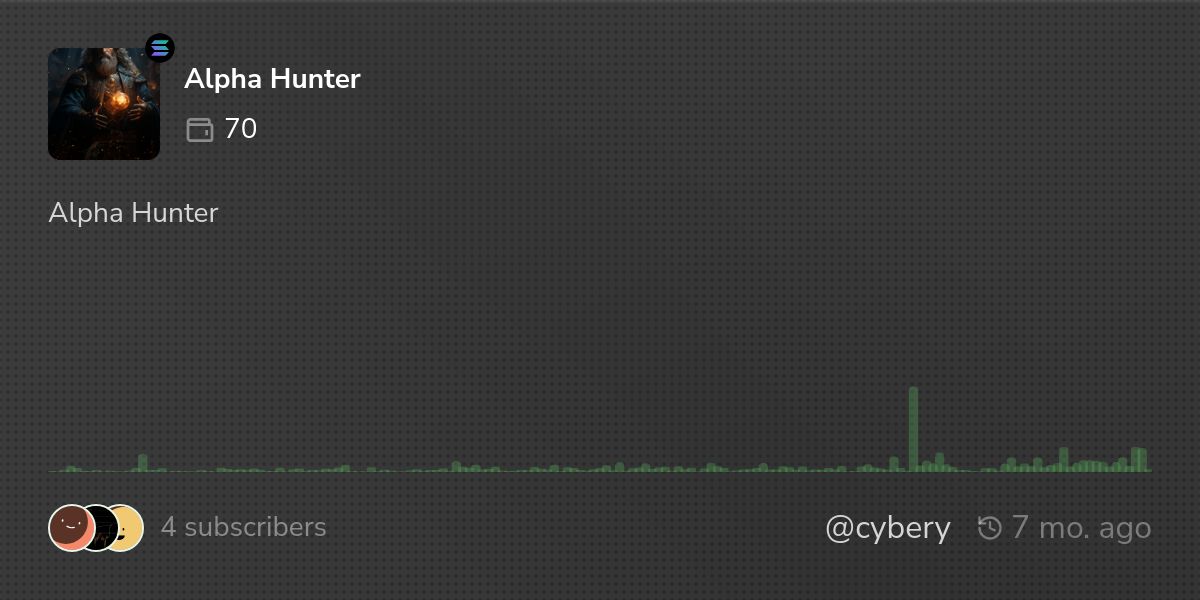 Alpha Hunter | Solana | Chain.fm